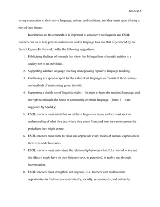 Cajun French -- Full Linguistics' Circle | DOCX