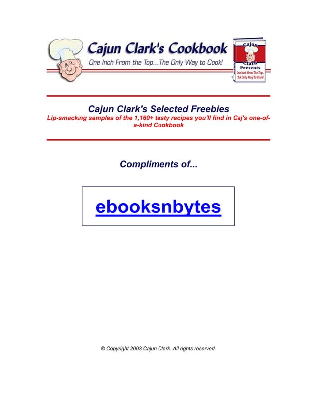 Cajun recipes | PDF