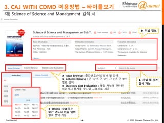 CAJ with CDMD manual (2020) | PPT