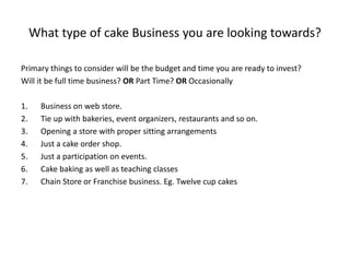Business Tips on Cake business | PPTX