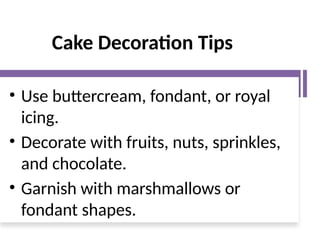 cake decoration power point presentation | PPTX