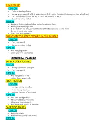 Cake faults | PDF | Free Download