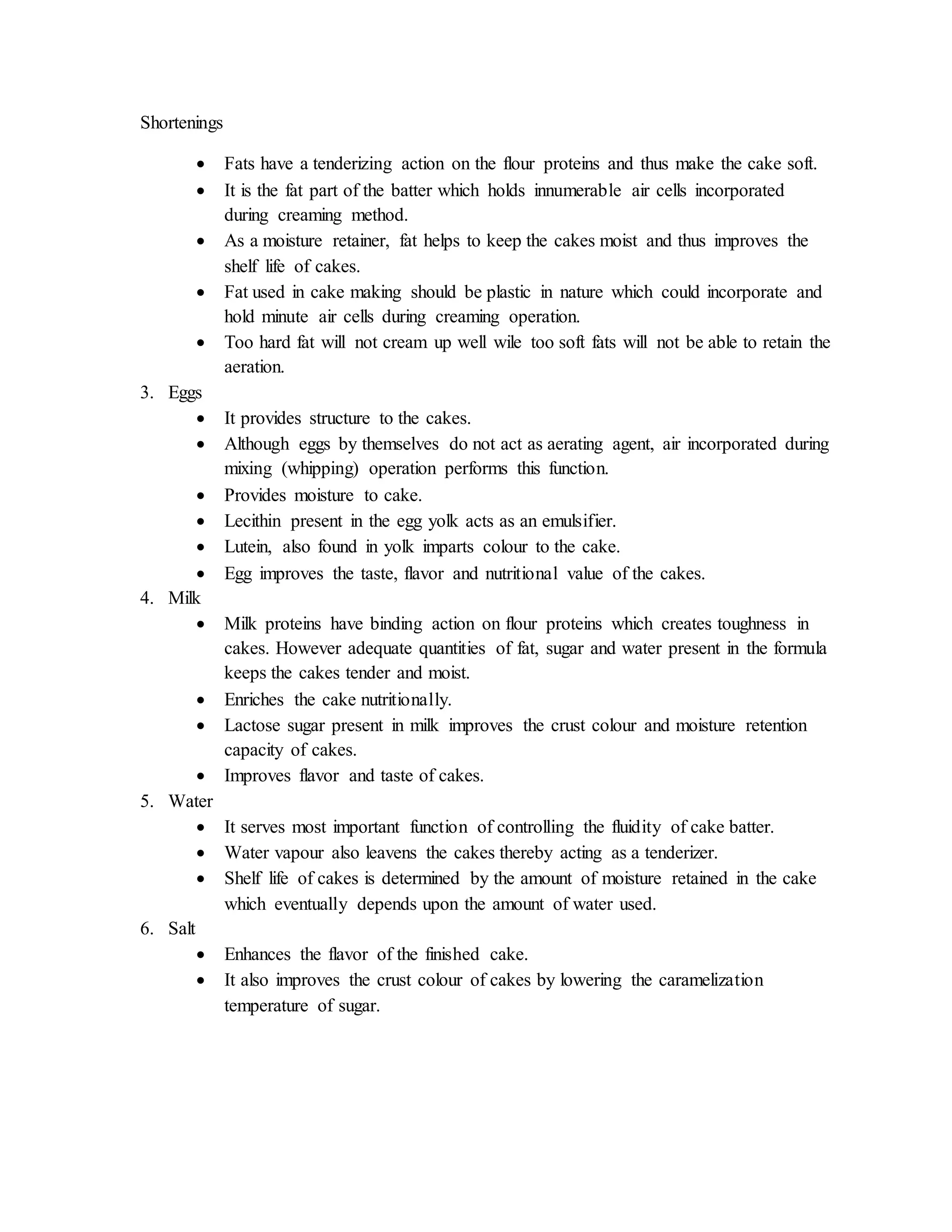 Cake making ingredients are classified as | DOCX