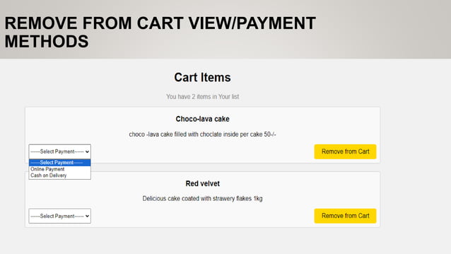 Cake Ordering System Python And Django Pptx
