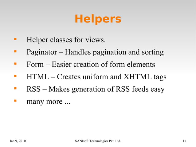 Introduction To Cakephp Ppt