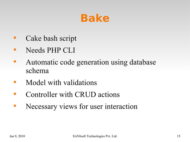 Introduction to Cakephp | PPT