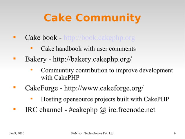 Introduction to Cakephp | PPT