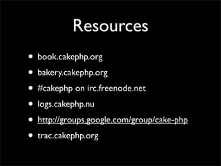 Cake Php 101 Brownbag | PDF | Web Design and HTML | Internet