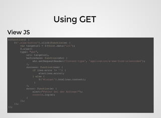 CakePHP and AJAX | PPT