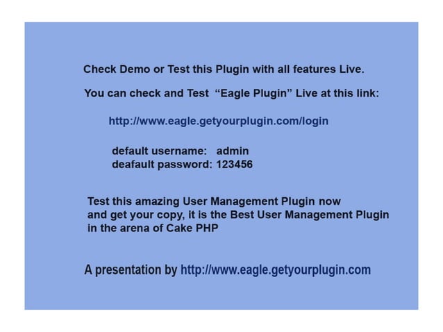 Cake php Eagle Plugin | PPT