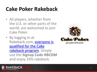 Cake Poker Rakeback | PPT