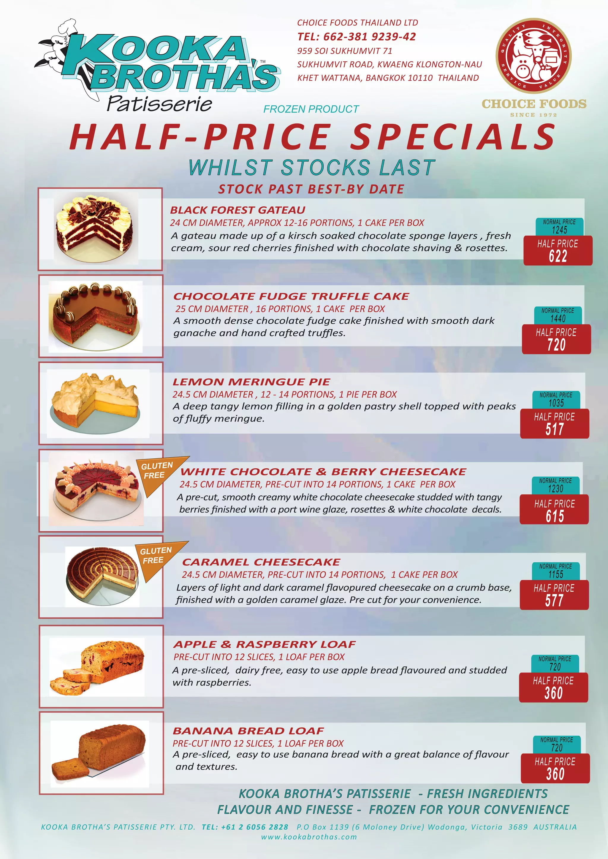 Cake Promos !! Specials Flyer Front Page July2011 | PDF