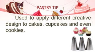 Piping techniques in decorating cakes and cupcakes. | PPTX
