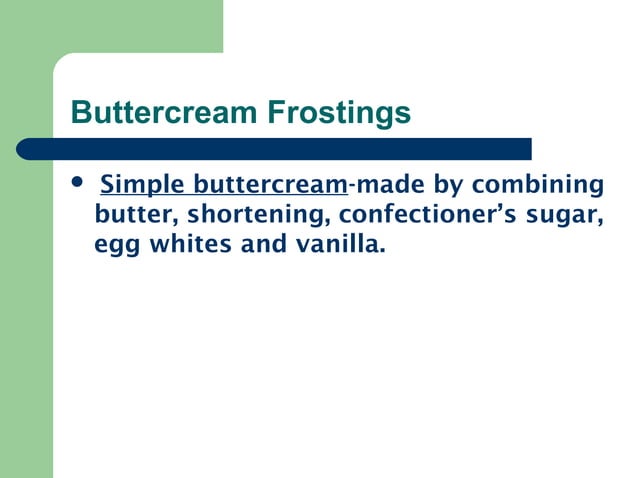 Cakes, fillings and frostings | PPT | Desserts and Baking | Food & Drink