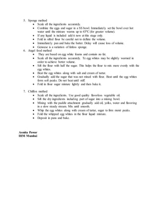 Caking making methods | DOCX