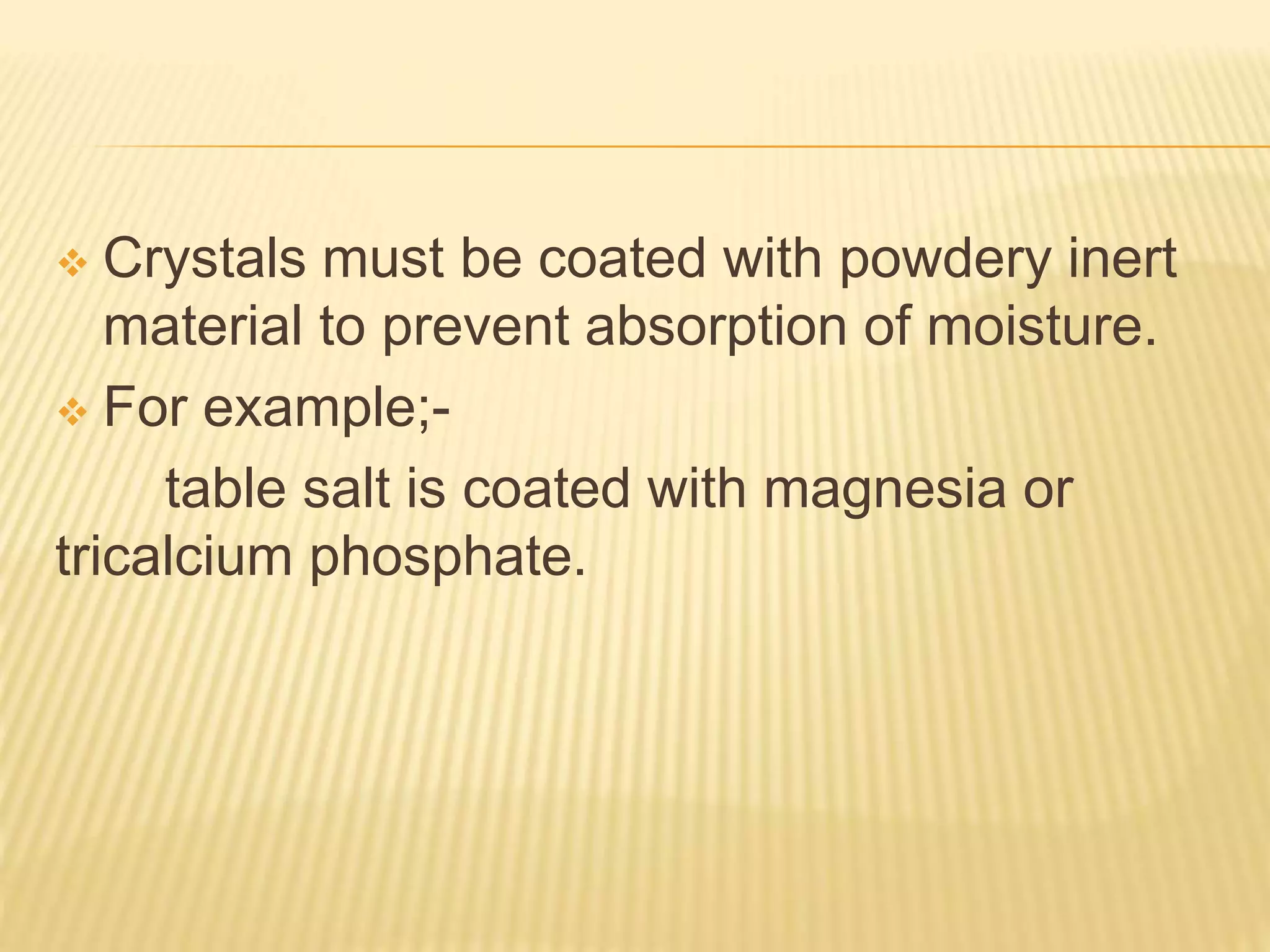 Caking of crystals | PPTX