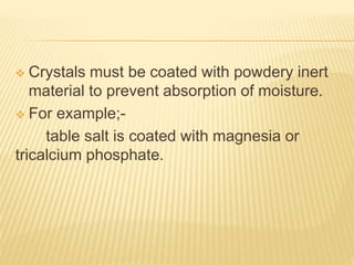 Caking of crystals | PPTX