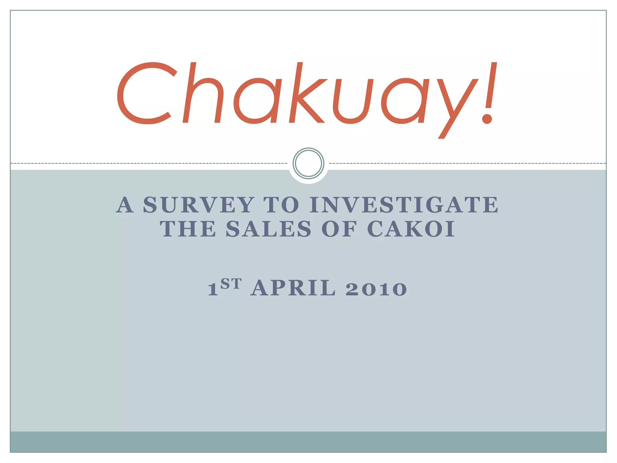 Cakoi Stall Final97 | PPT