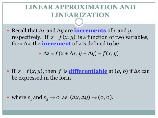 APPLICATION OF PARTIAL DIFFERENTIATION