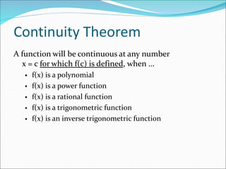 Continuity of a Function | PPTX