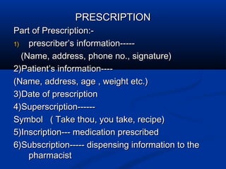 Interpretation Of Prescription or Medication order. | PPT