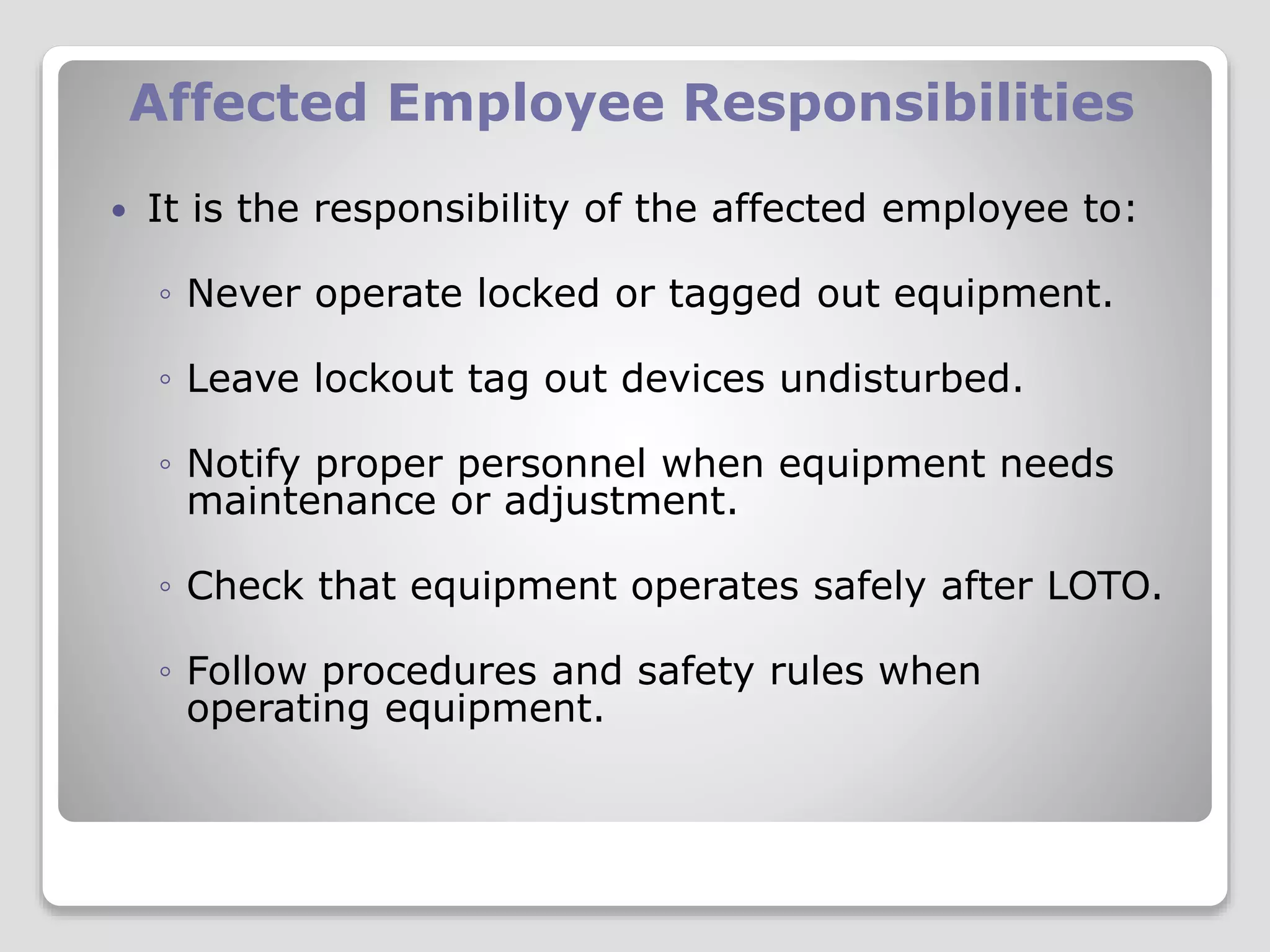 Lock-Out Tag-Out (LOTO) Training | PPTX