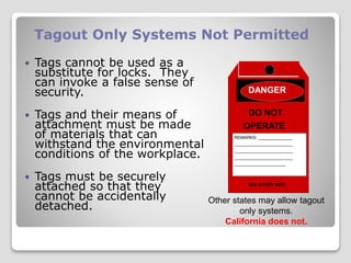 Lock-Out Tag-Out (LOTO) Training | PPTX