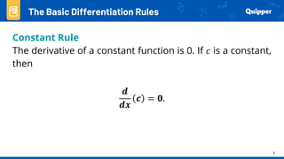 Basic Calculus Basic Differentiation Rules | PPTX