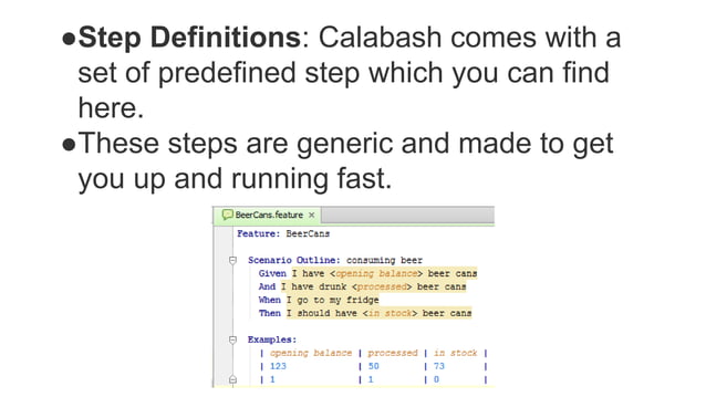 Calabash Mobile App Automated Testing Framework Ppt