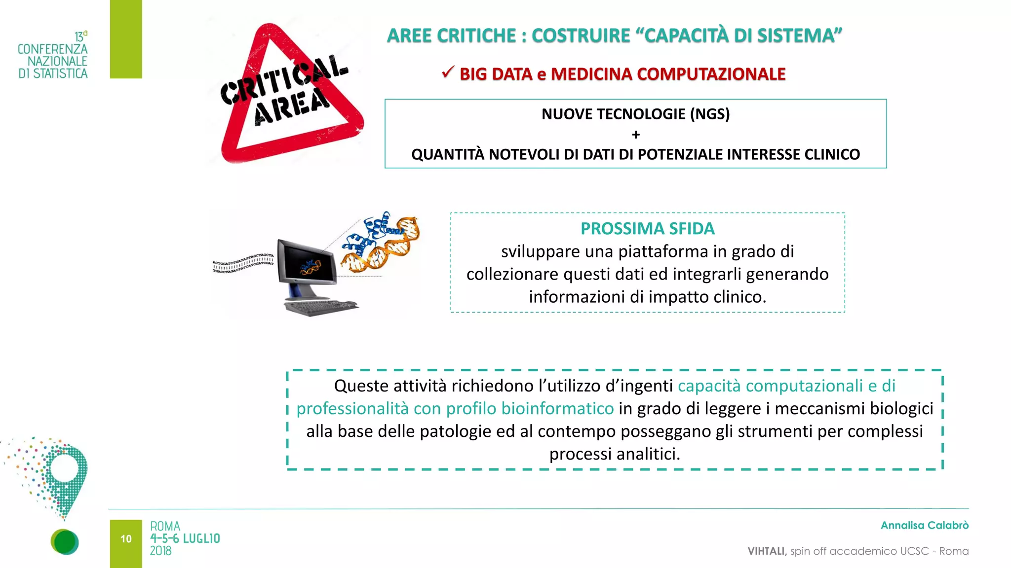 Anna Lisa Calabro', Data analysis in ambito medico-sanitario | PDF