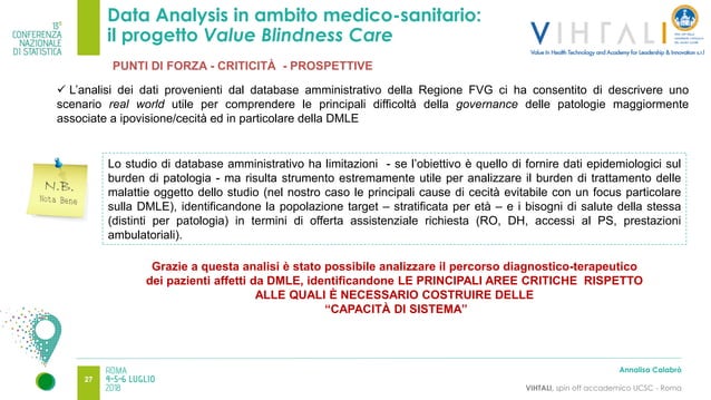 Anna Lisa Calabro', Data analysis in ambito medico-sanitario | PDF