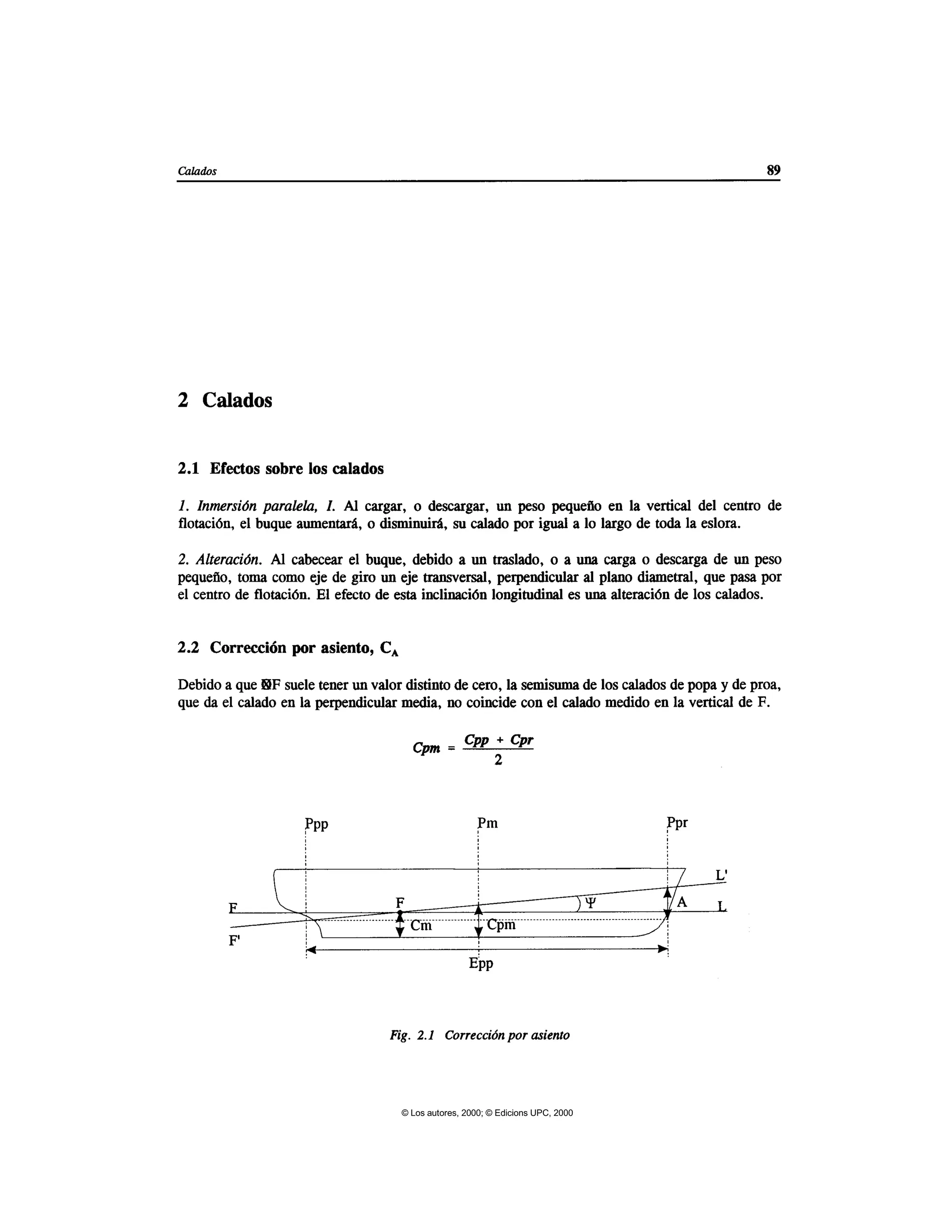 Calados del buque & Estabilidad | PDF