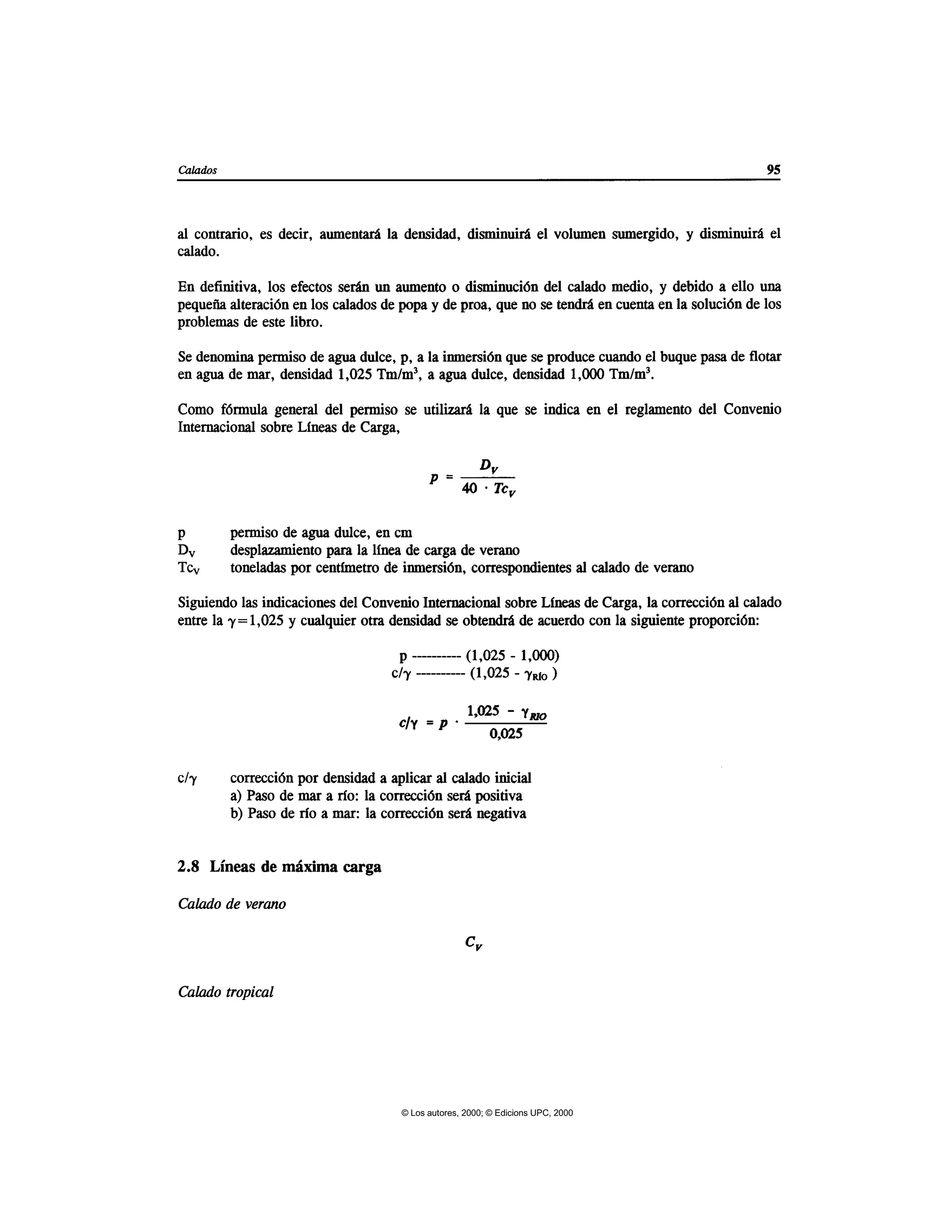 Calados del buque & Estabilidad | PDF