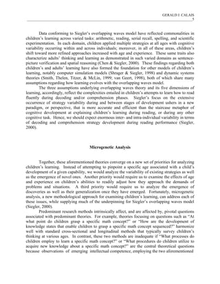 Calais, Gerald employing sieglers overlapping waves theory | PDF