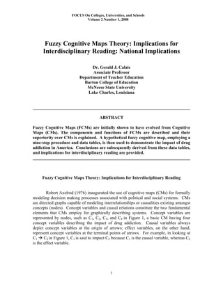 Calais, Gerald J. Fuzzy Cognitive Math Theory | PDF