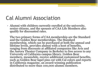 Cal Alumni Association Membership Options | PPTX