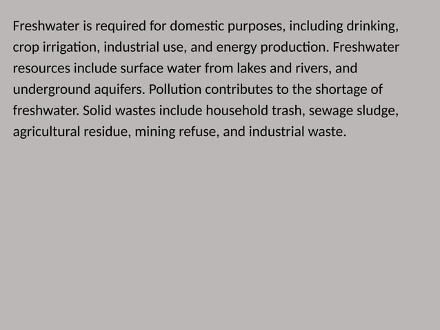 WATER POLLUTION IN ENVIRONMENTAL SCIENCE | PPTX