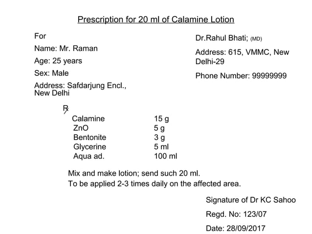 Calamine lotion | PPT