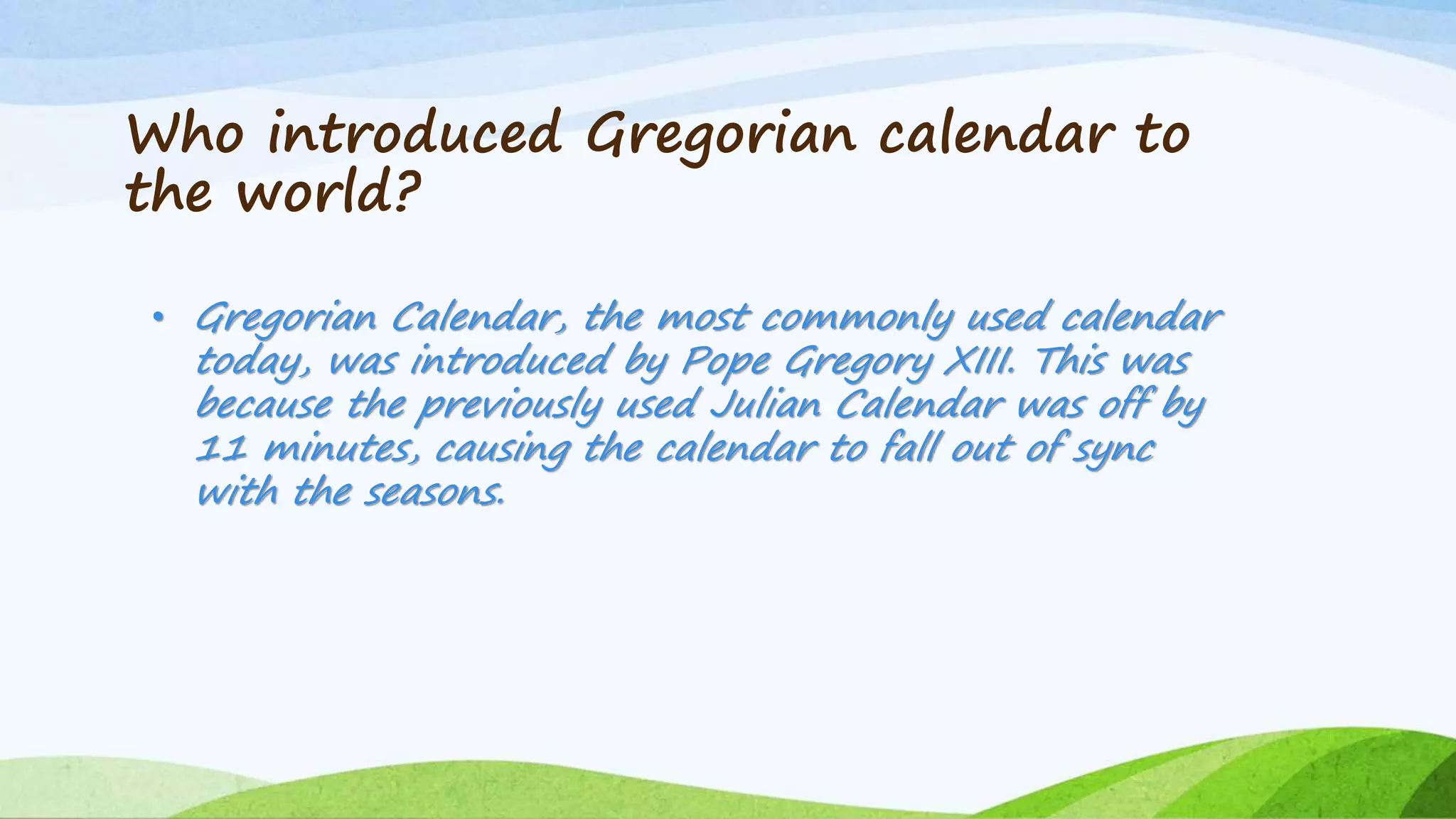 Do You Know These Interesting Facts About Calendars? | PPT