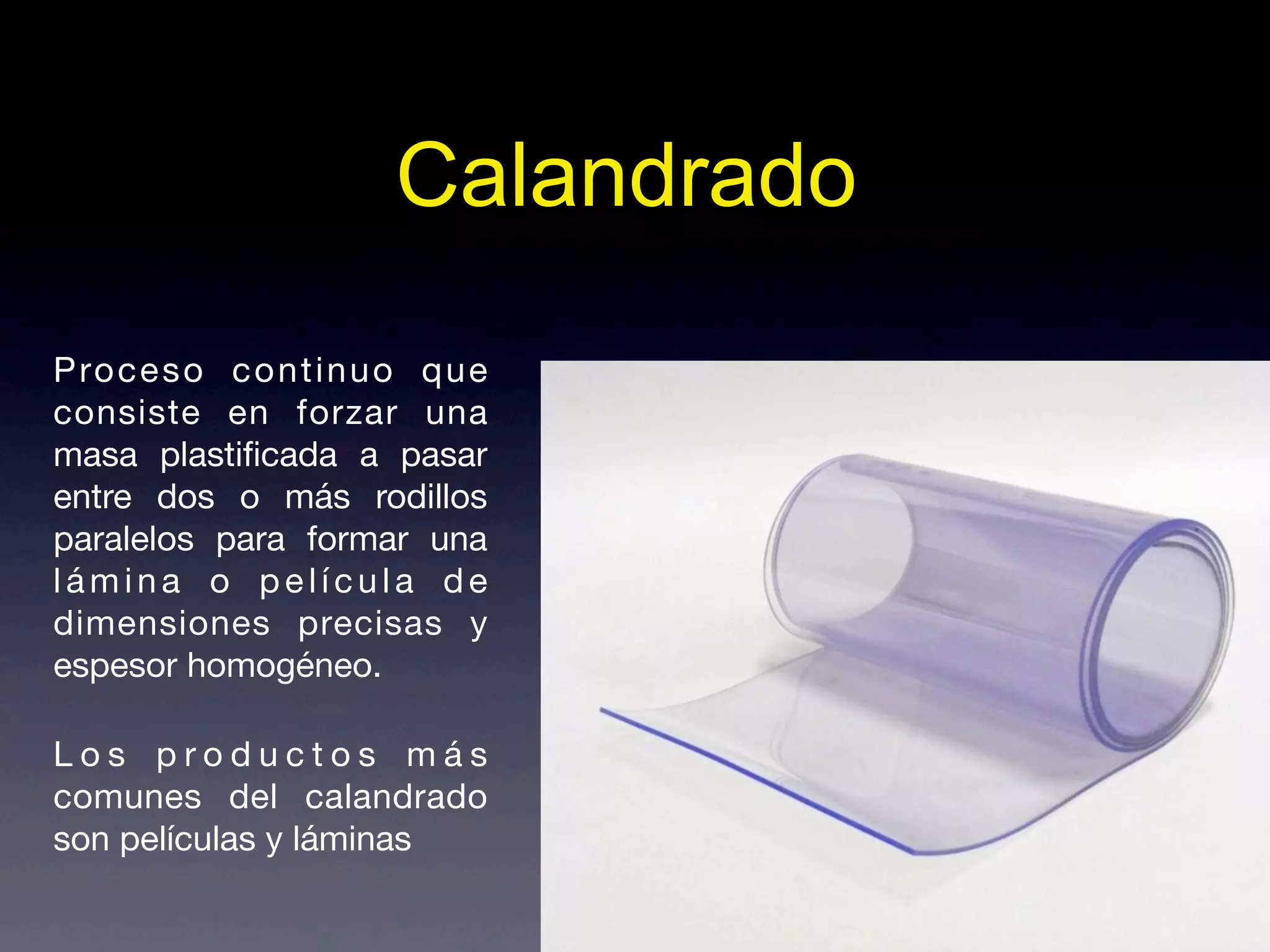 Proceso de transformación de plásticos: Calandra y compresión 2014 | PPT