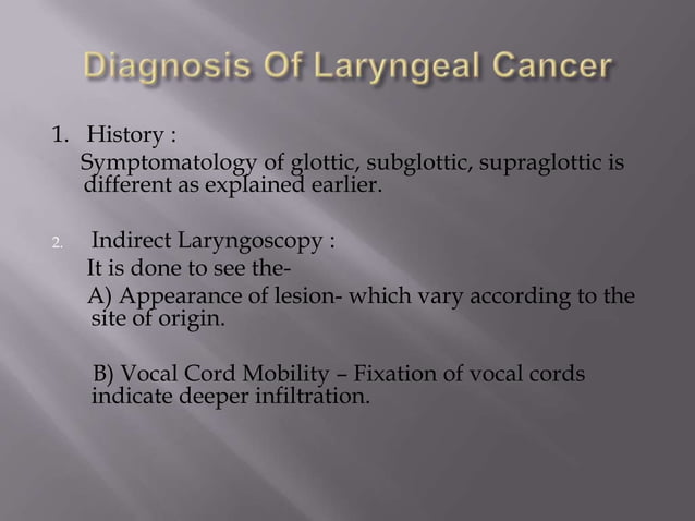 CA larynx Presentation - diag. & treatment | PPTX