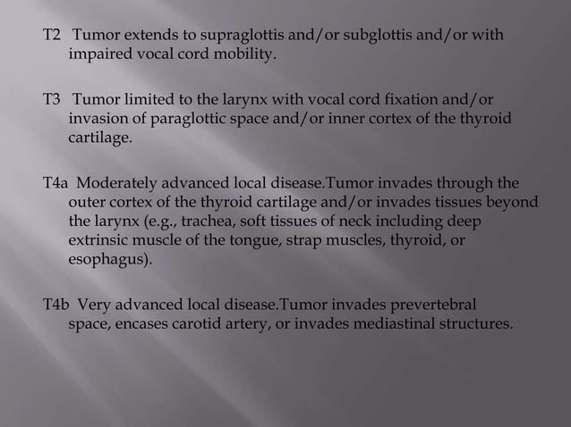 CA larynx Presentation - diag. & treatment | PPTX