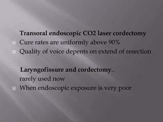 CA larynx Presentation - diag. & treatment | PPTX