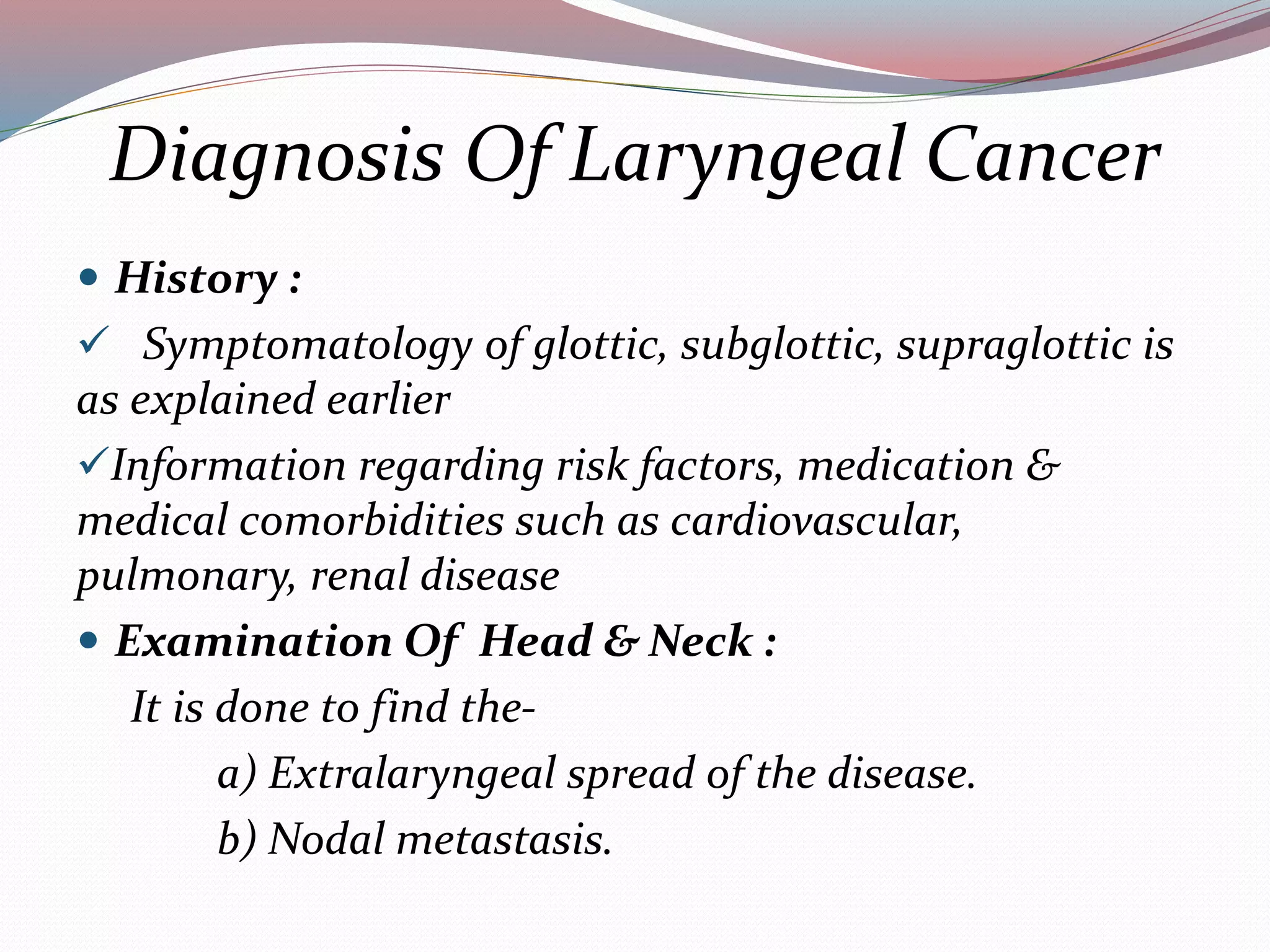 Management of Ca larynx | PPTX | Ear, Nose and Throat Conditions | Diseases and Conditions