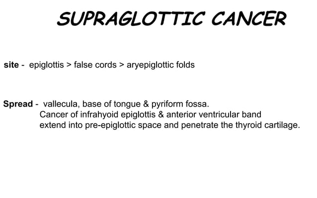 Ca larynx - etio & types | PPT