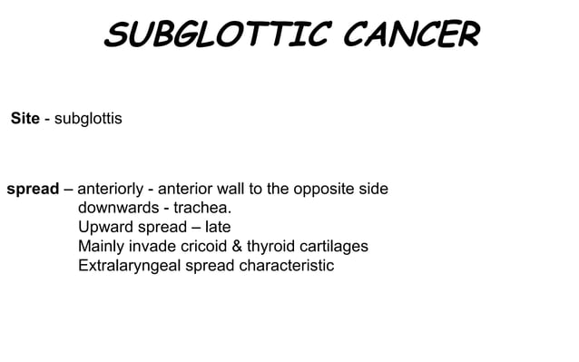 Ca larynx - etio & types | PPT