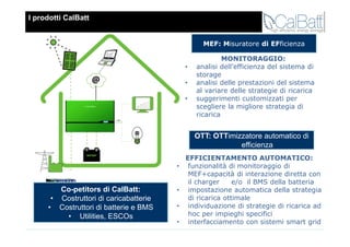 Calbatt storage ed efficienza energetica | PPT