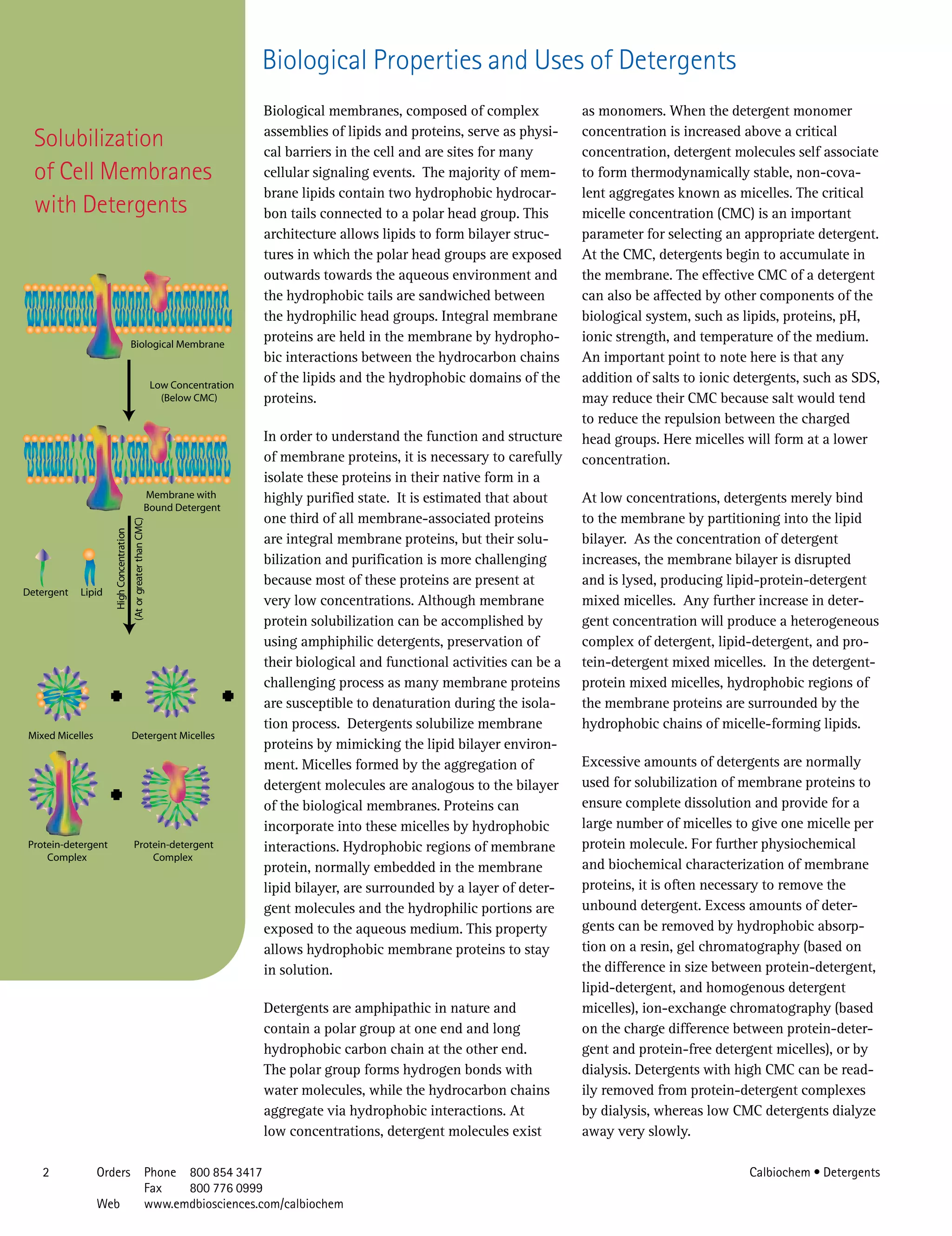 Calbiochem detergentsbook | PDF
