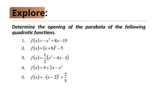 Lesson 2 - Parabolas and Its Application | PPTX