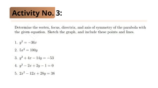 Lesson 2 - Parabolas and Its Application | PPTX